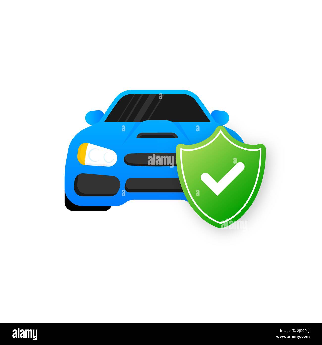 Flat infographic. Car insurance icon on blue background. Flat isometric ...