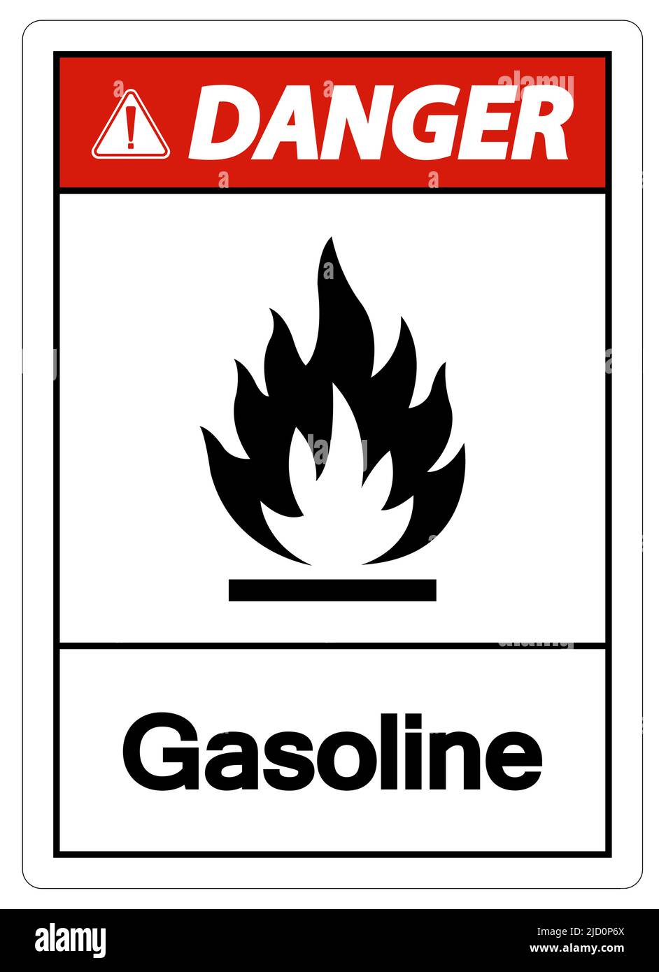 Danger Gasoline Symbol Sign On White Background Stock Vector Image ...