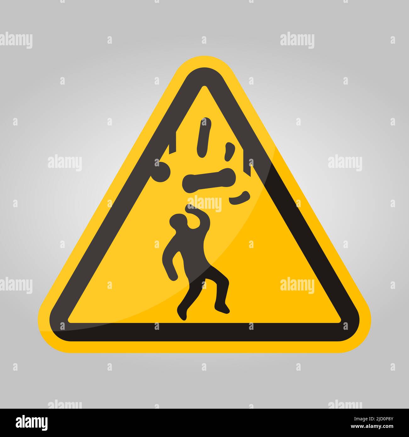 Beware Falling Objects Symbol Isolate On White Background,Vector ...