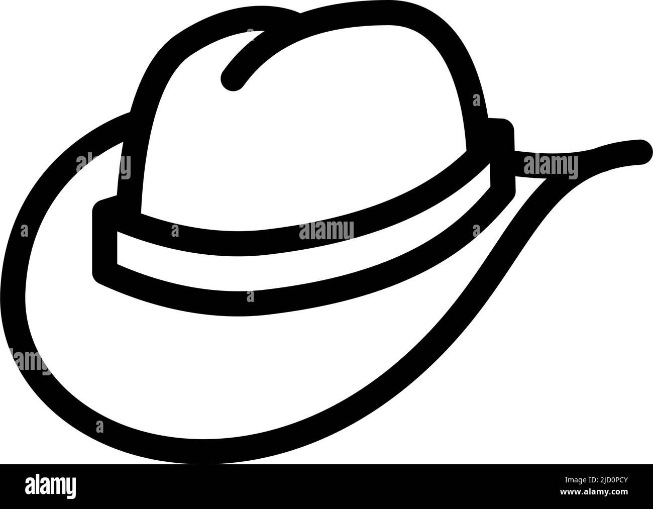 cowboy hat line icon vector illustration Stock Vector Image & Art - Alamy
