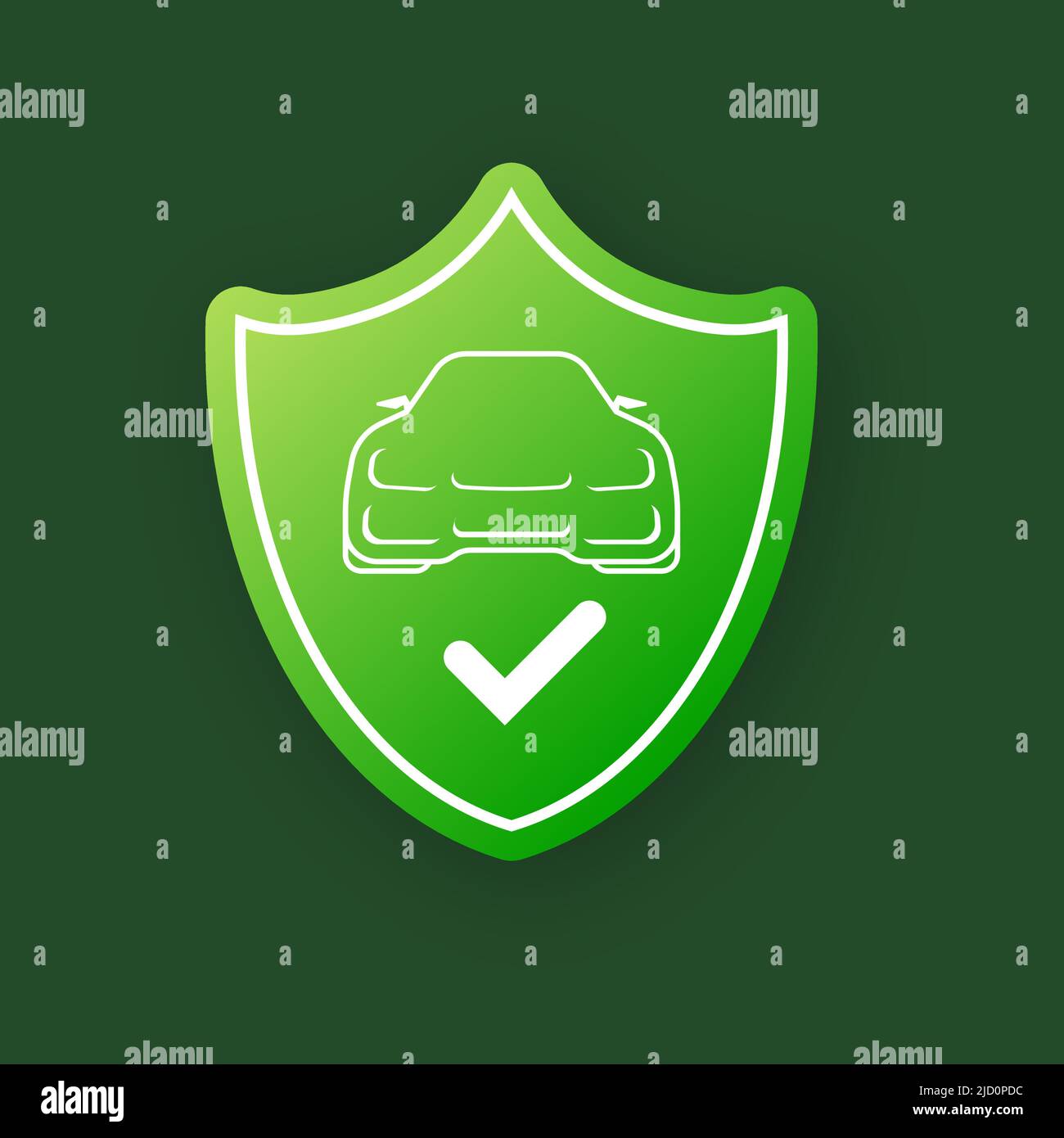 Flat infographic. Car insurance icon on blue background. Flat isometric ...