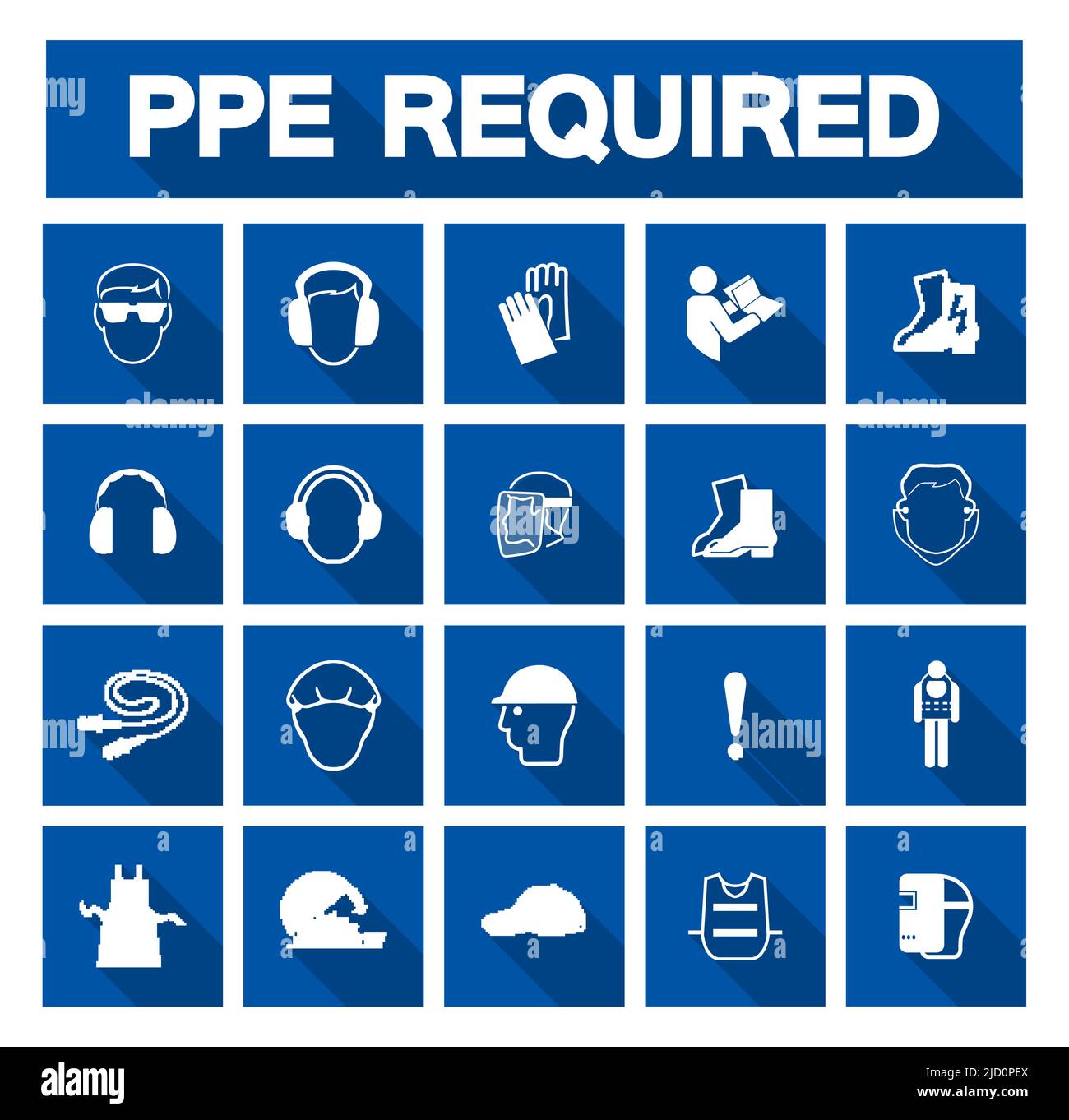 Required Personal Protective Equipment (PPE) Symbol,Safety Icon Stock ...