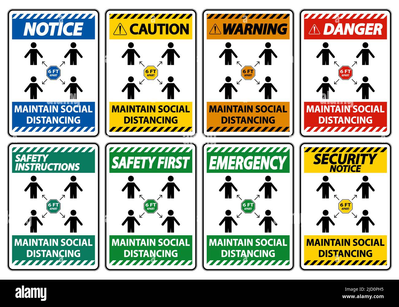 Maintain social distancing, stay 6ft apart sign,coronavirus COVID-19 ...