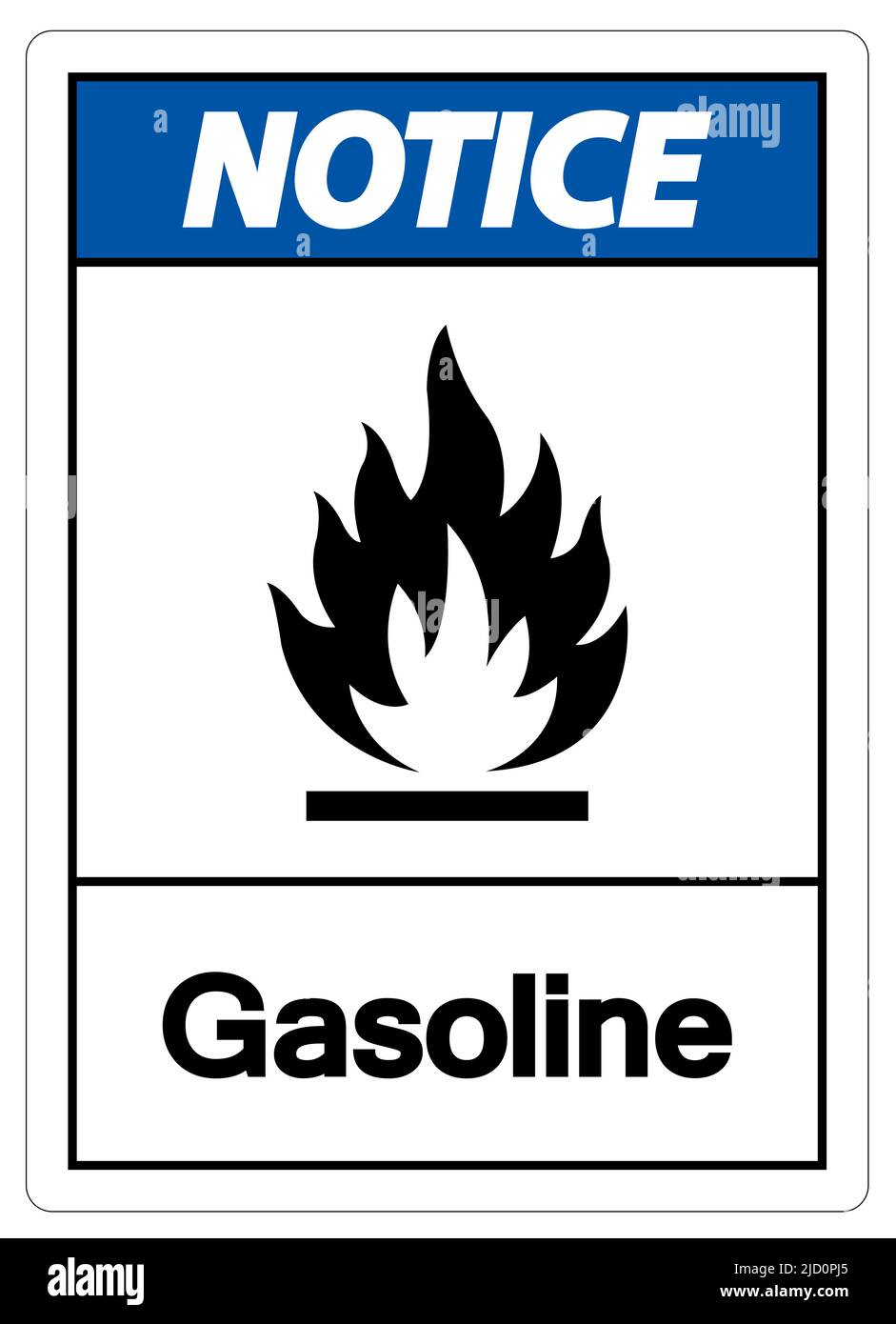 Notice Gasoline Symbol Sign On White Background Stock Vector Image ...