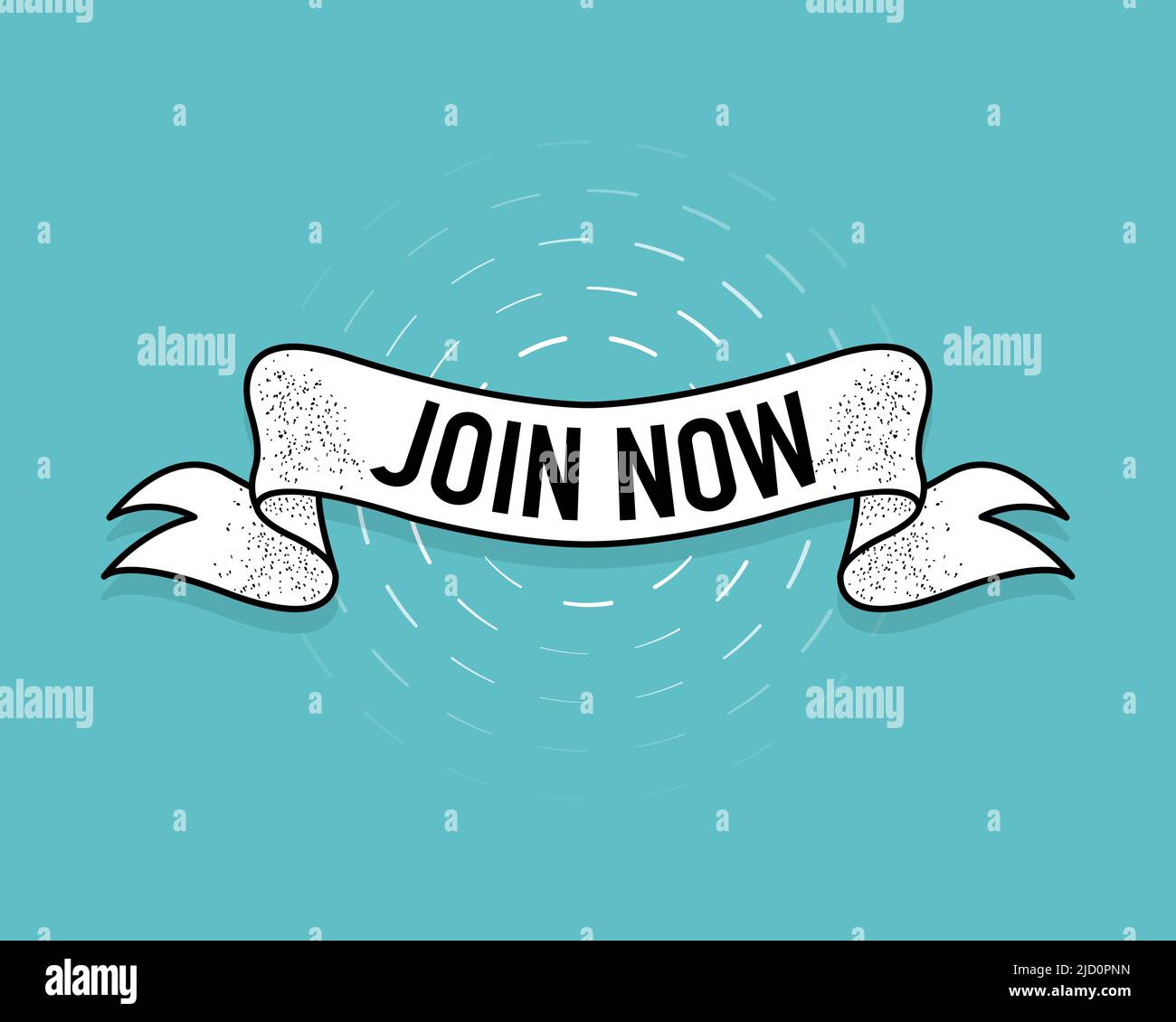 Join now ribbon on white background. Vector design. Arrow icon Stock ...