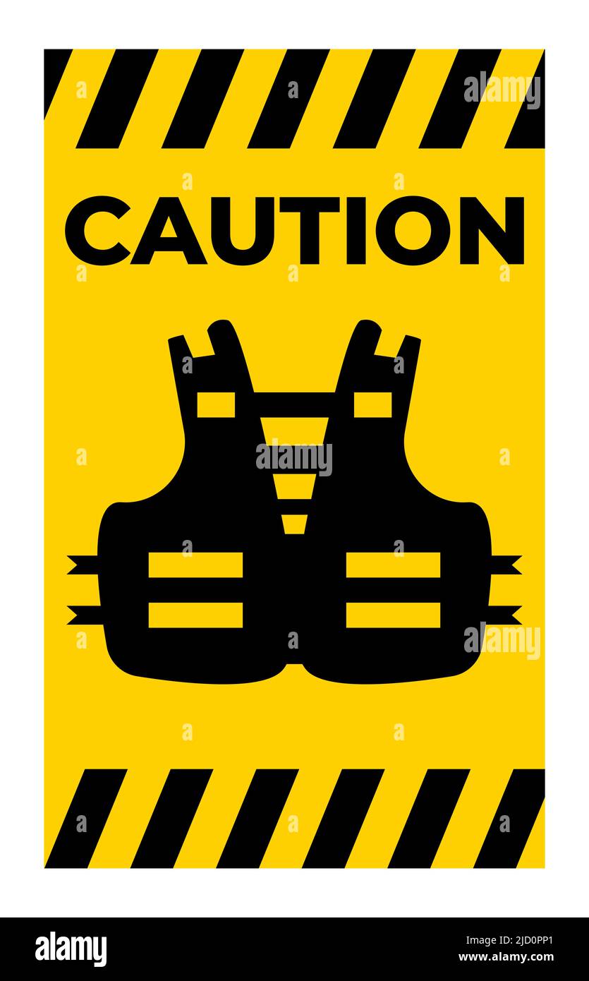 PPE Icon.Wearing a life jacket for safety Symbol Sign Isolate On White ...