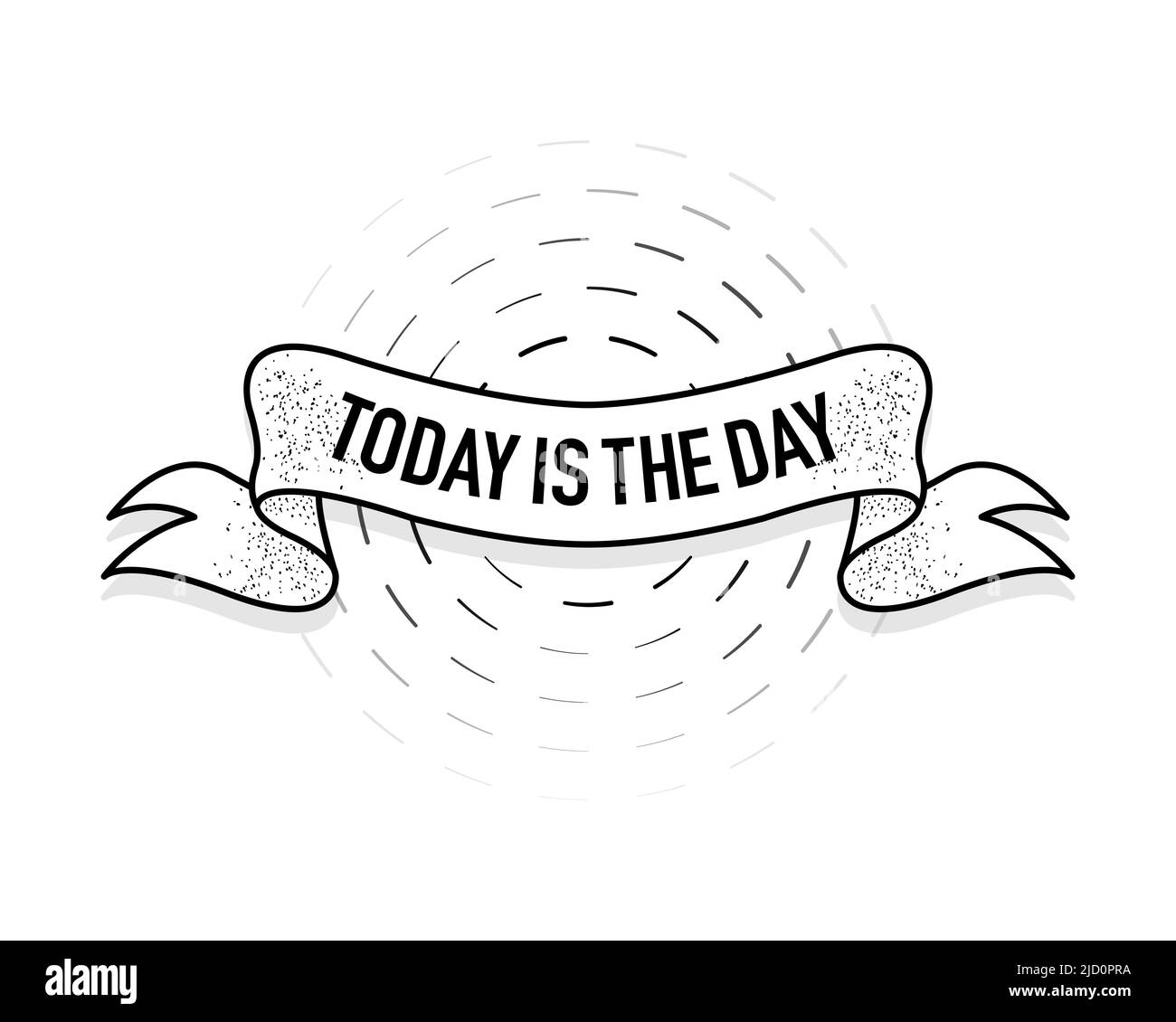 Vintage today is the day ribbon, great design for any purposes. Vector ...