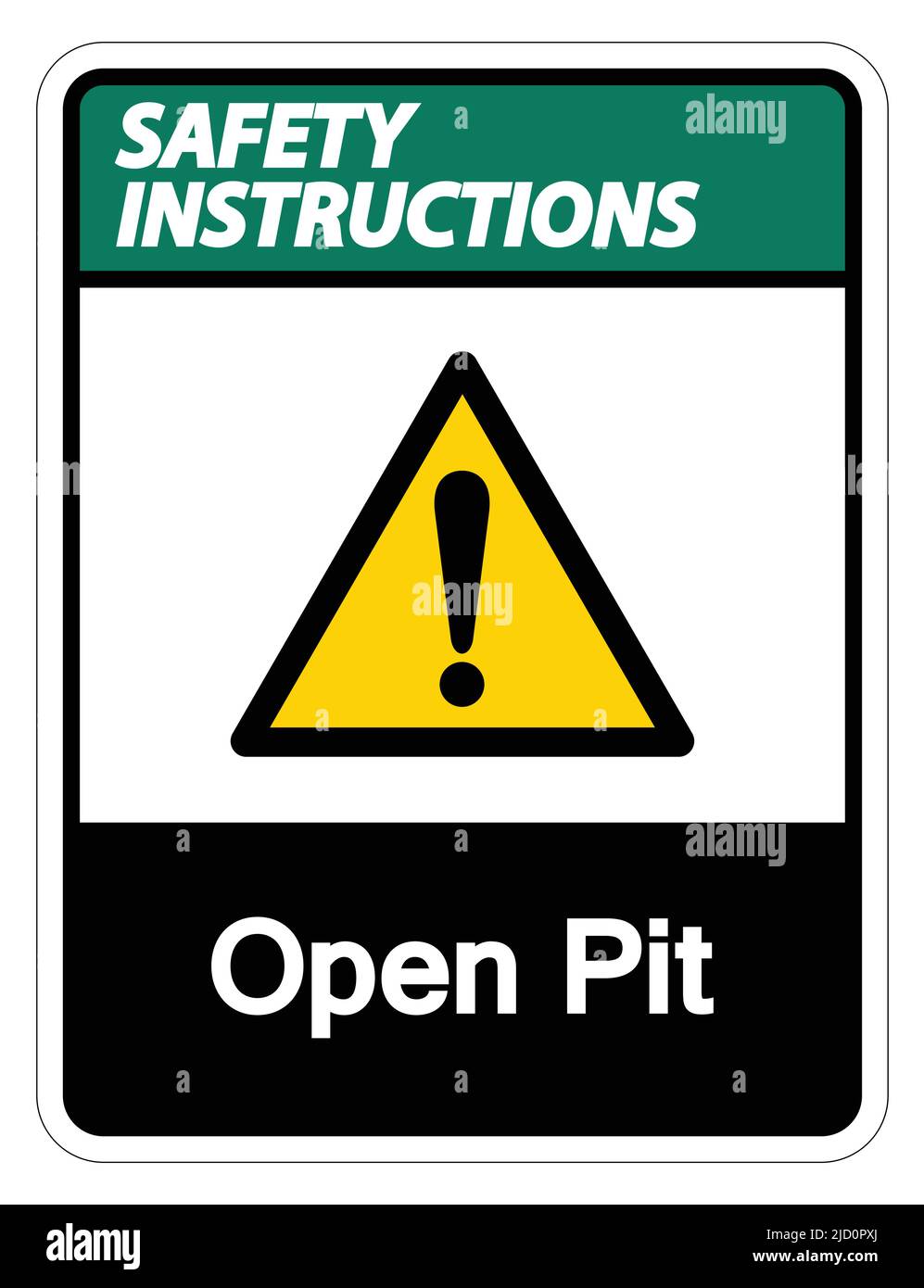 Safety instructions Open Pit Symbol Sign Isolate On White Background ...