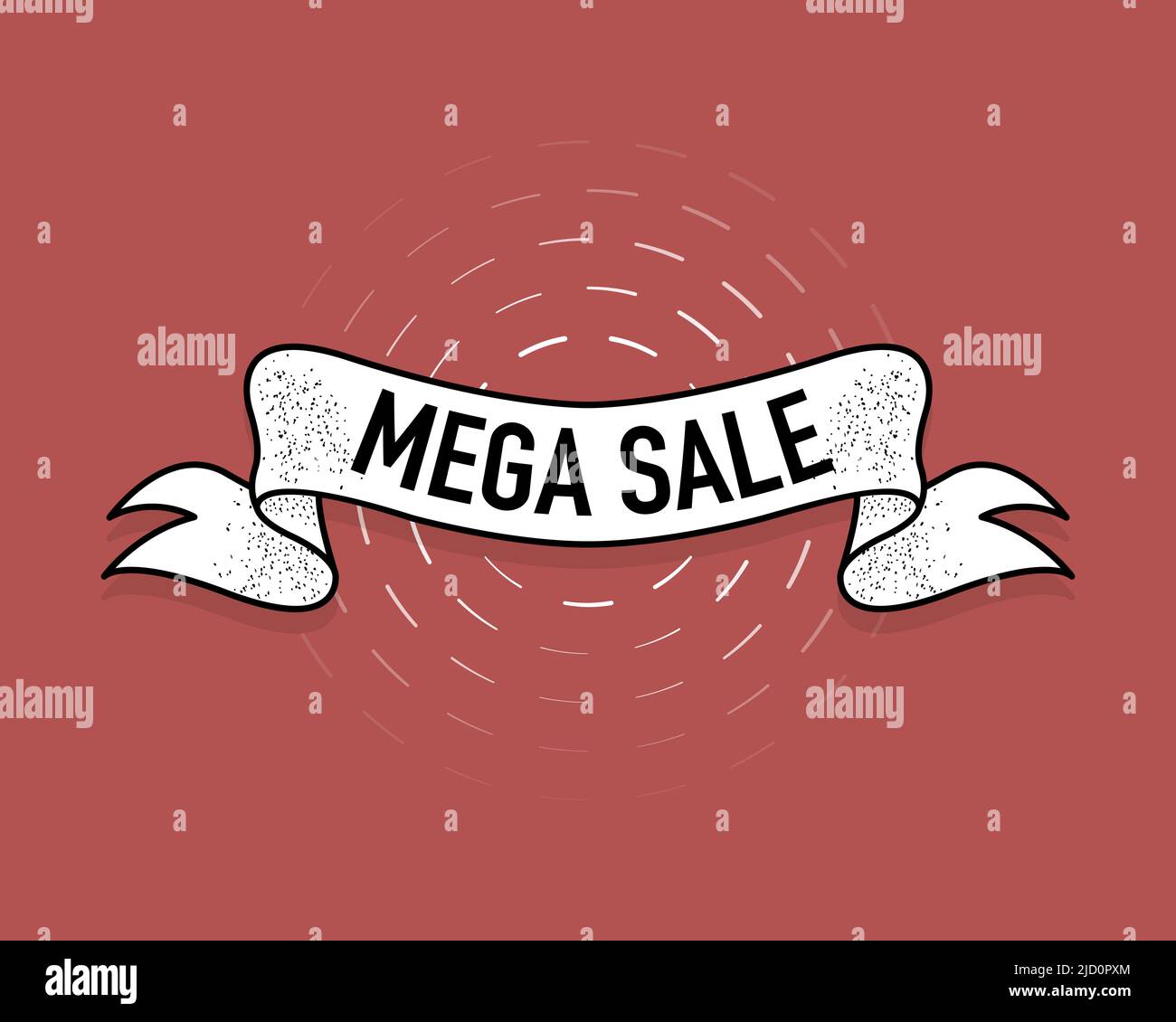 Mega sale ribbon, great design for any purposes. Business vector icon ...