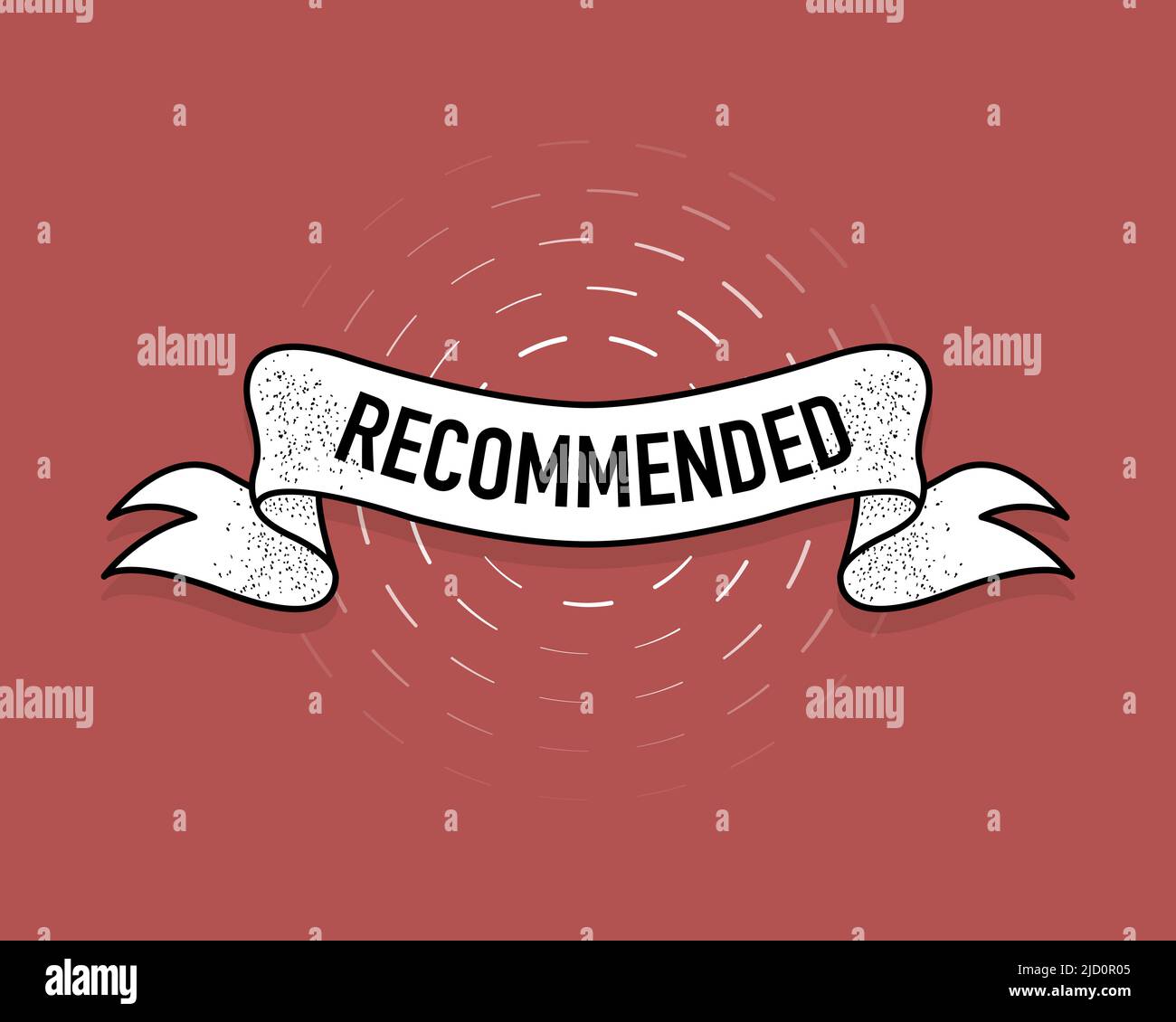 Vintage recommended ribbon vector stock illustration banner Stock ...