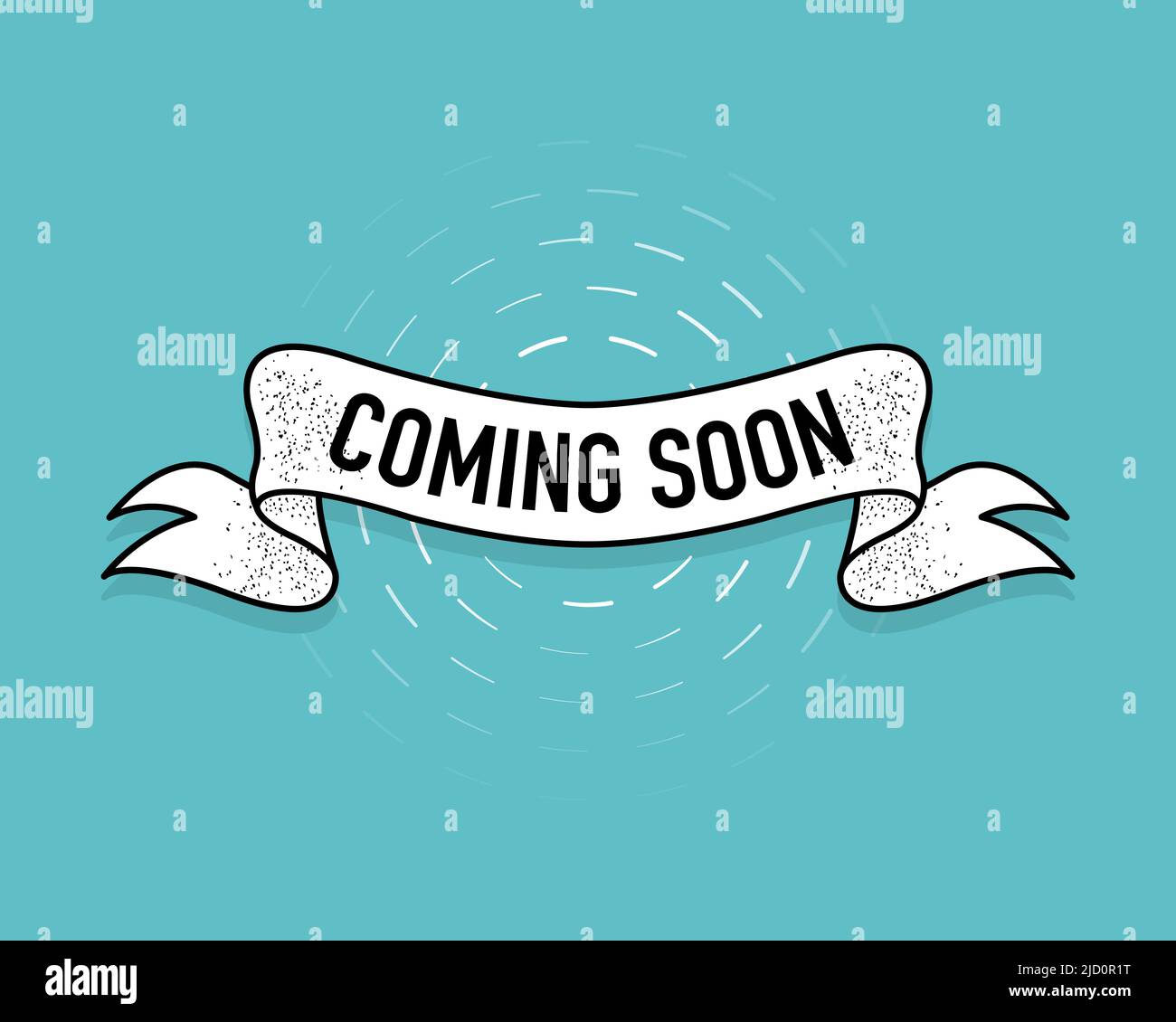 Coming soon ribbon isolated on white background. Vector illustration ...