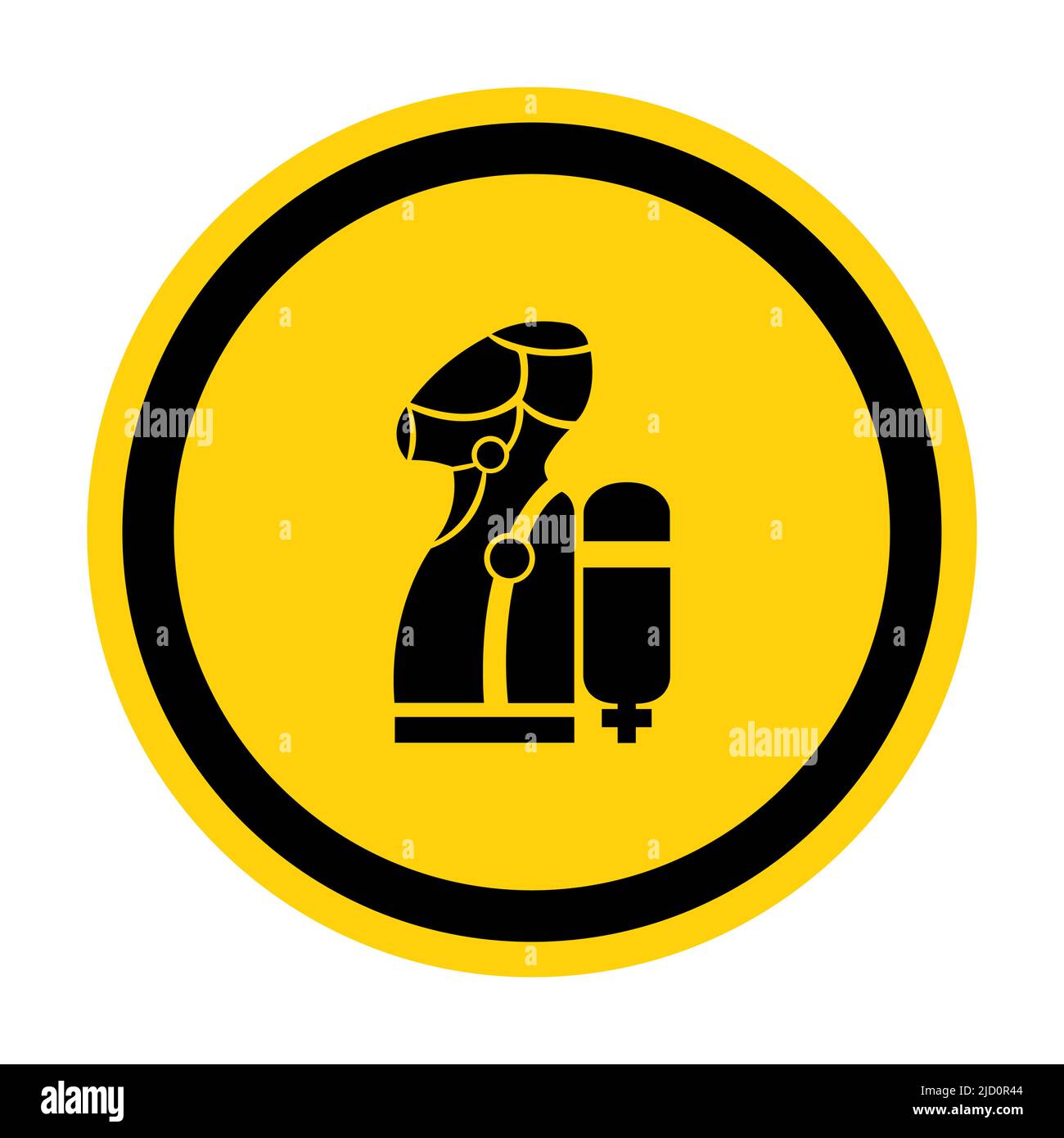 Wear SCBA (Self Contained Breathing Apparatus) Symbol Isolate On White ...