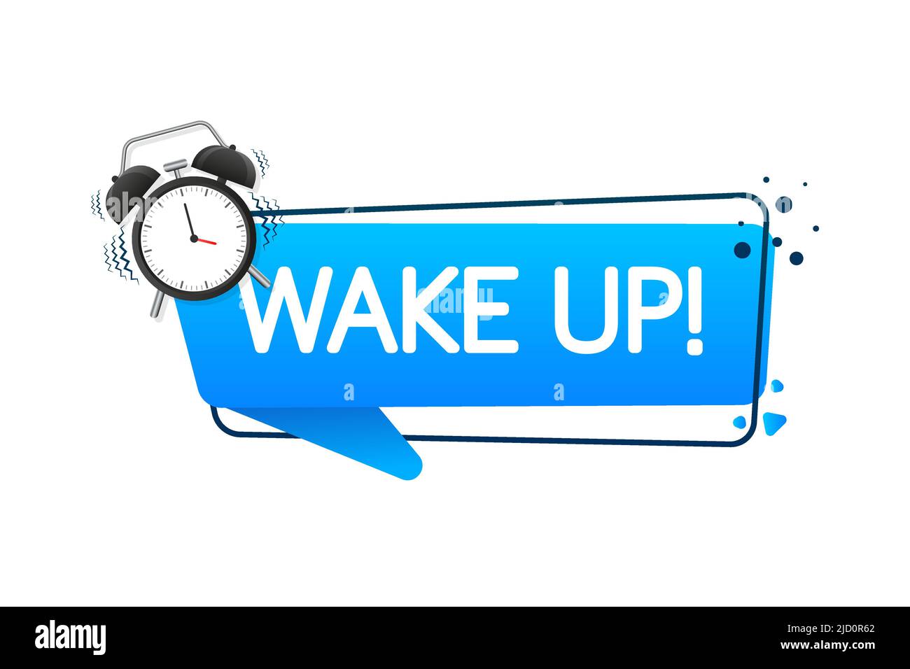 Classic alarm with wake up sign, great design for any purposes. Flat ...