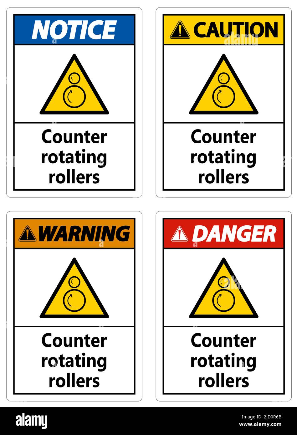 Counter rotating rollers sign on white background Stock Vector Image ...