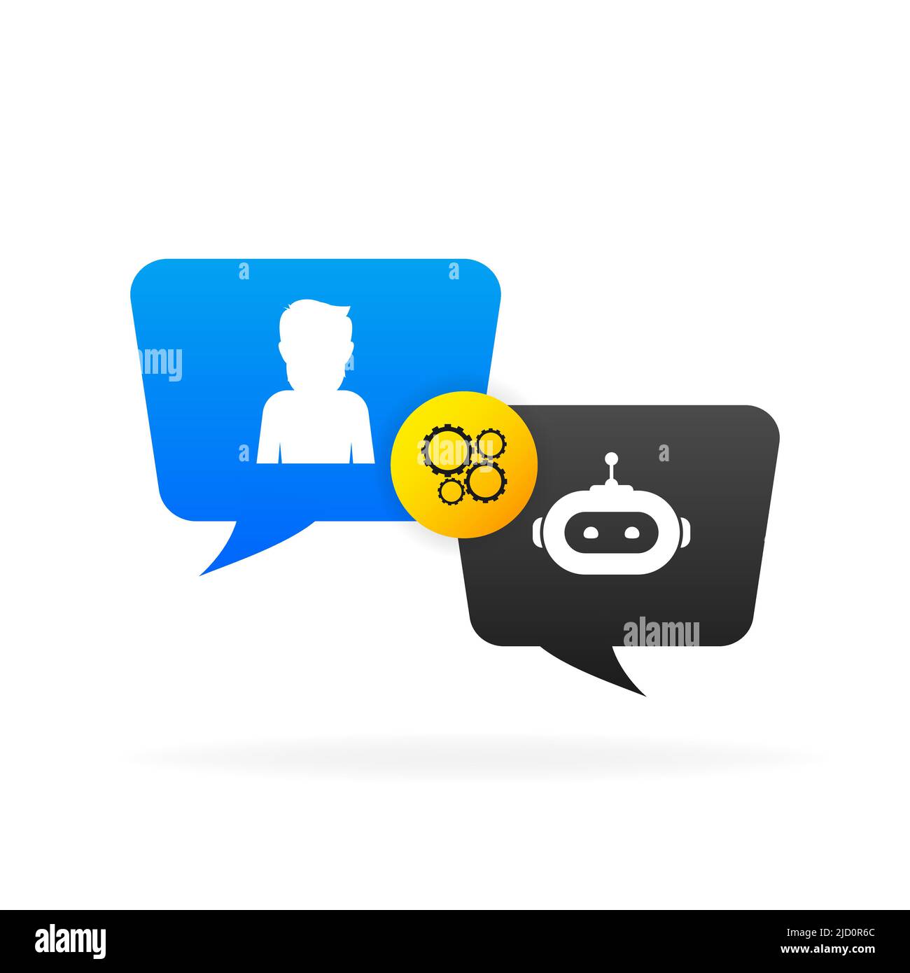 Chatbot icon concept, chat bot or chatterbot. Robot Virtual Assistance Of Website Or Mobile ...
