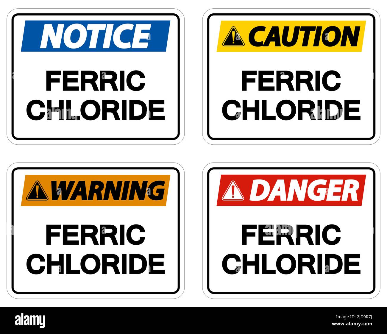 Chemical Danger Sign Ferric Chloride On White Background Stock Vector ...