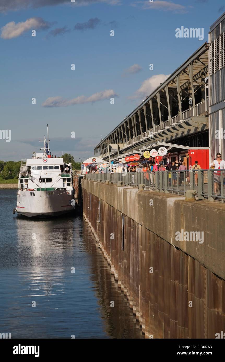 Passenger ferry boat docked at the King Edward Pier in Old Port of ...