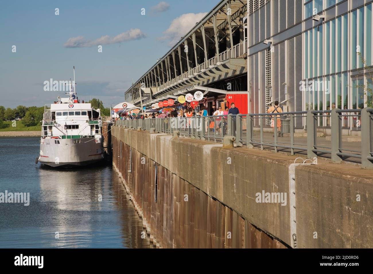 Passenger ferry boat docked at the King Edward Pier in Old Port of ...