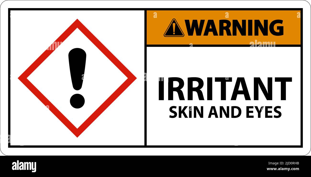 Warning Irritant GHS Sign On White Background Stock Vector Image & Art ...