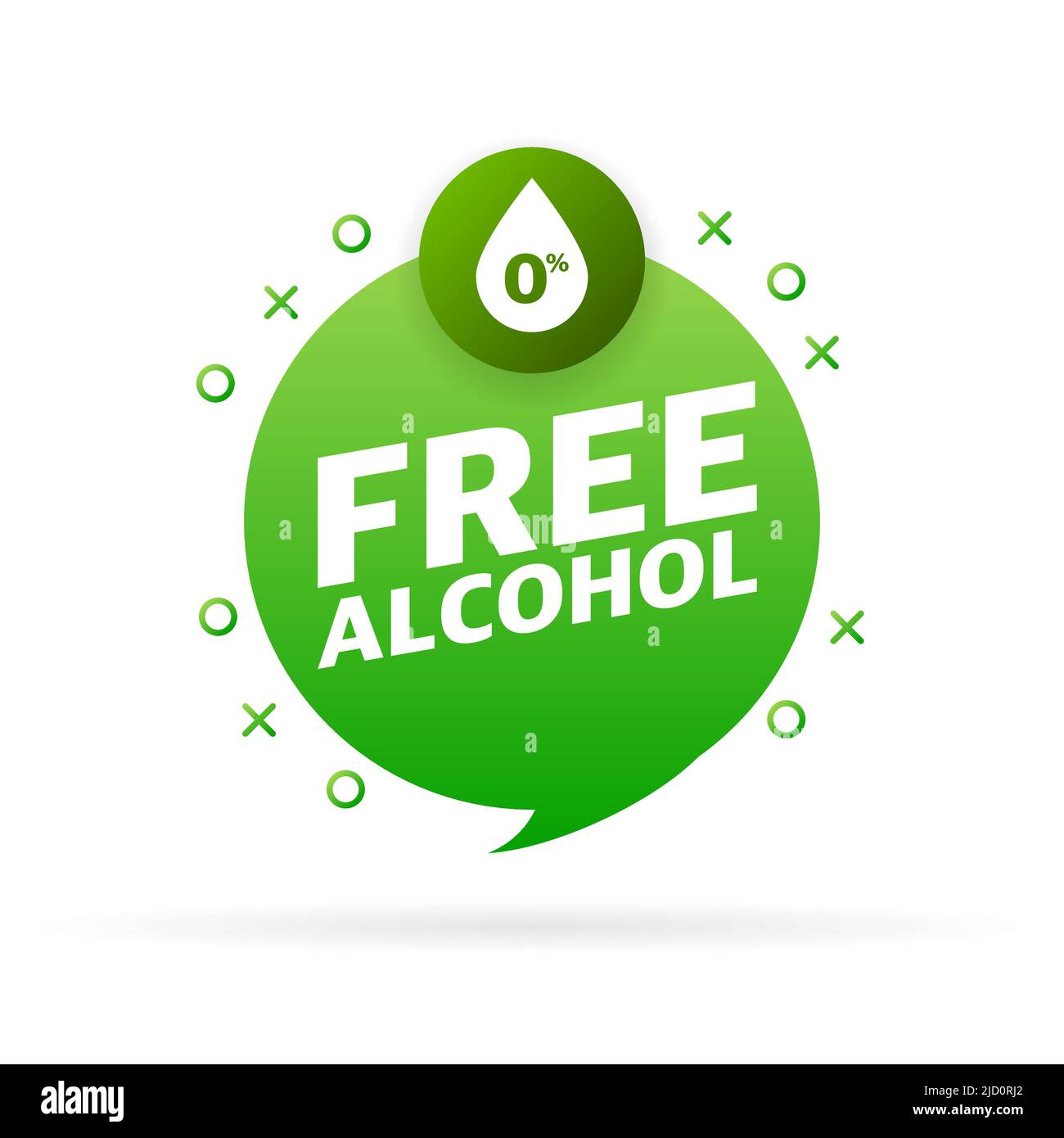 Alcohol free green icon symbol. Vector illustration Stock Vector Image ...