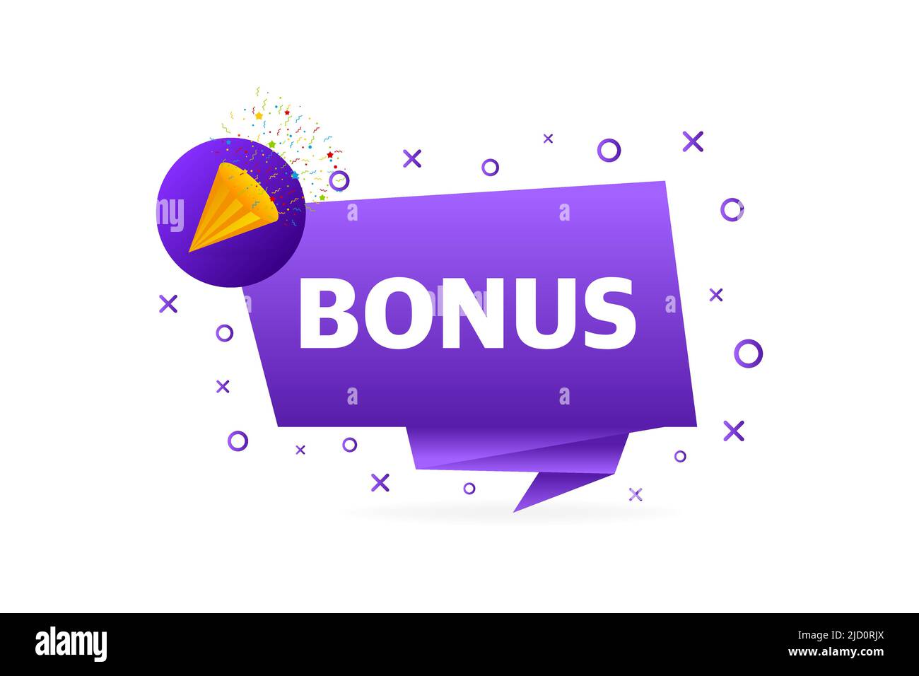 BONUS. Bonus flat banner. Product advertising. Web design. Vector ...