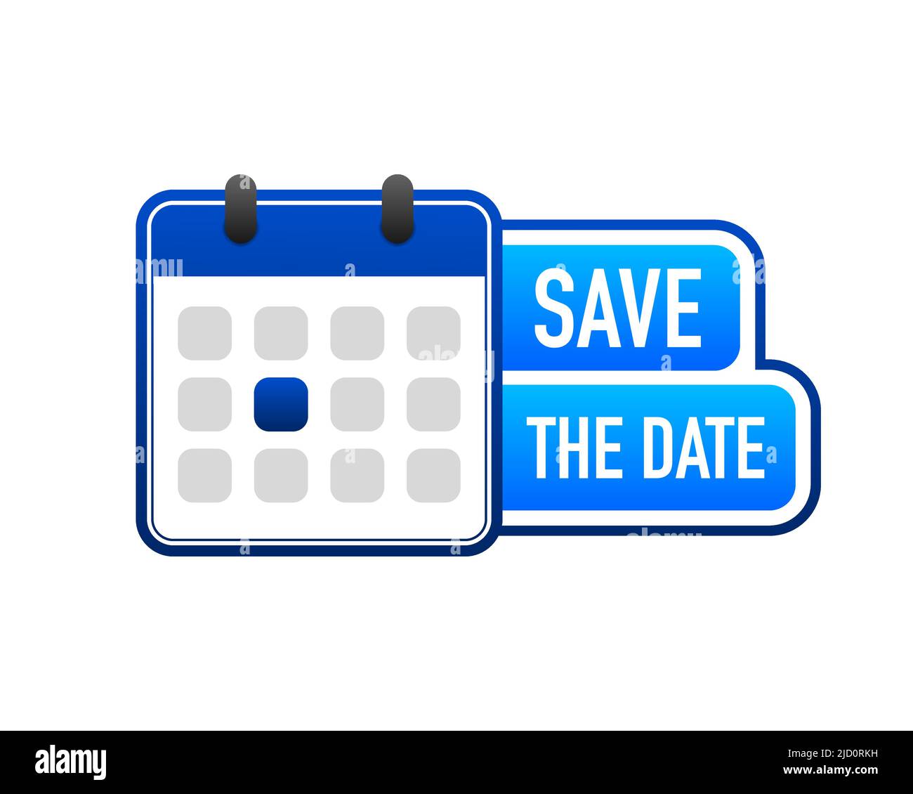 Flat modern calendar banner with Save the date. Vector illustration ...