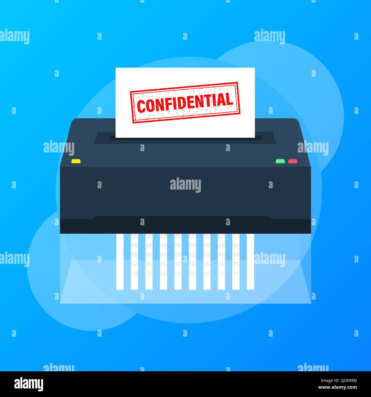 Confidential on document icon with shredder. Padlock icon. Vintage ...