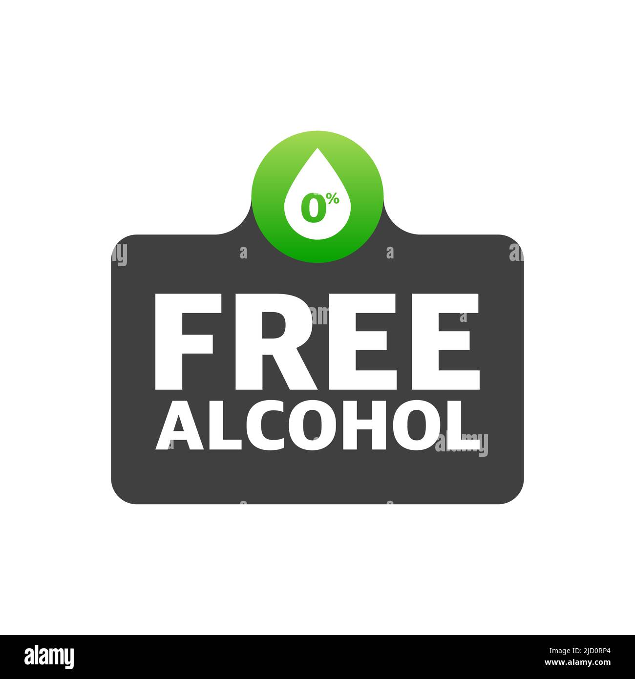 Alcohol free green icon symbol. Vector illustration Stock Vector Image ...