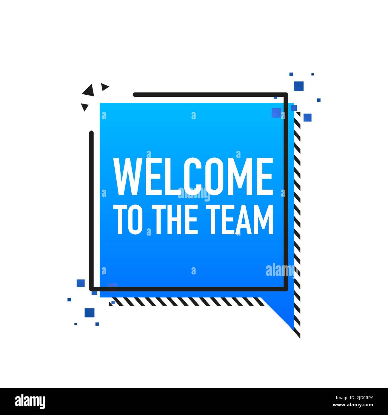 Welcome to the team blue banner in 3D style on white background. Vector ...