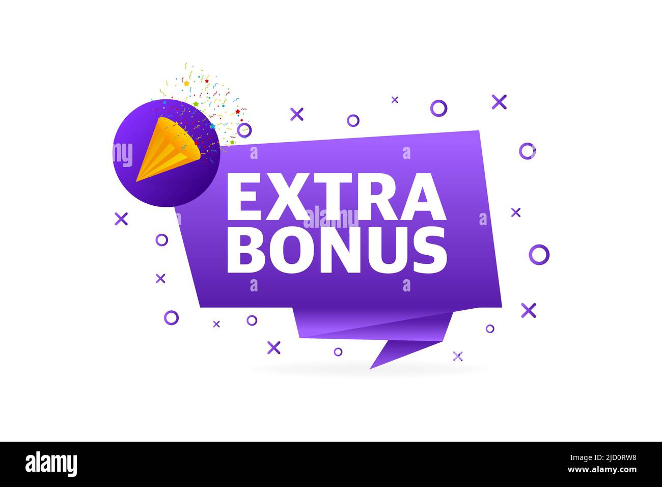 Extra bonus. Realistic banner. Product advertising. Web design. Vector ...