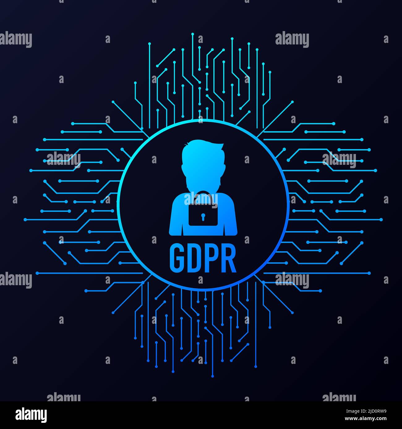 General Data Protection Regulation GDPR Vector illustration Stock ...