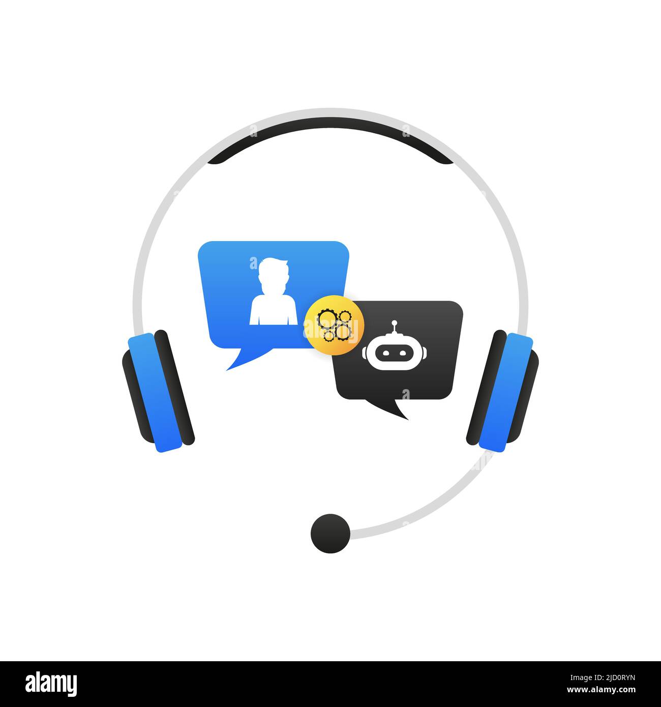 Chatbot icon concept, chat bot or chatterbot. Robot Virtual Assistance ...