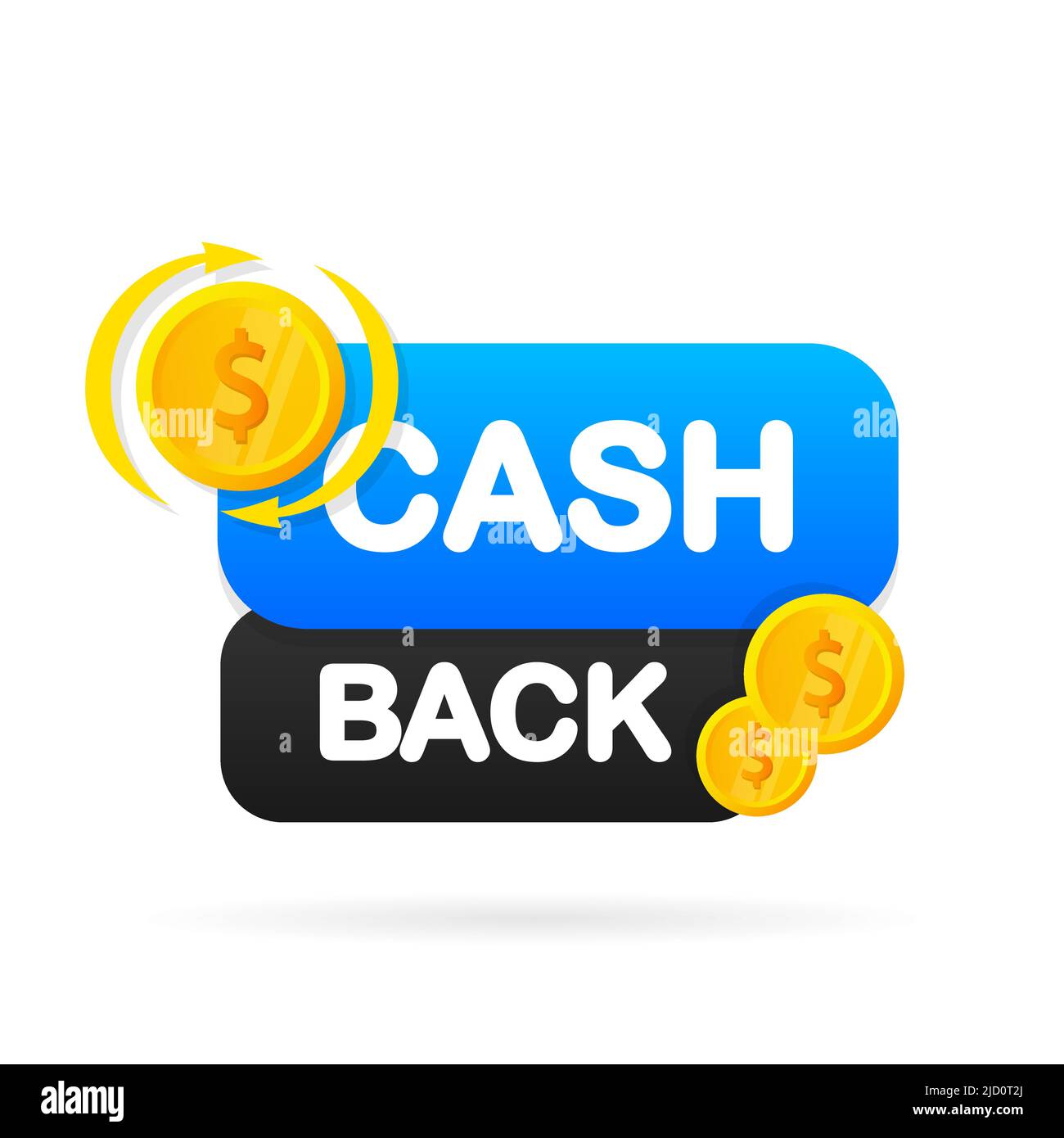 Ribbon cashback symbol logo Stock Vector Images - Alamy