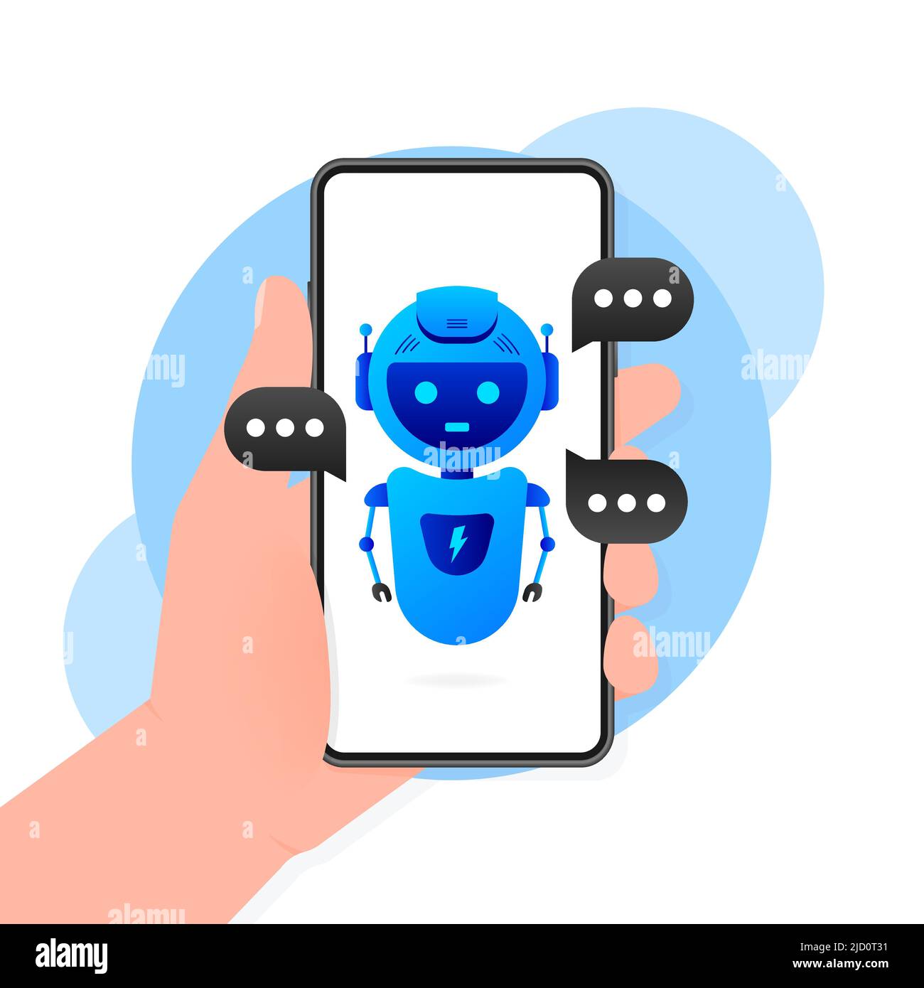 Chatbot icon concept, chat bot or chatterbot. Robot Virtual Assistance ...