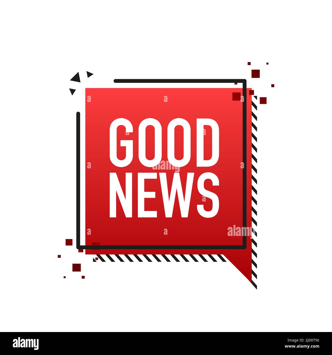 Good News red banner in flat style. Vector illustration Stock Vector ...