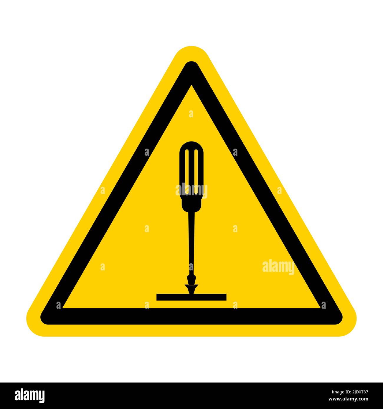 Screwdriver prohibition icon on white background Stock Vector Image ...