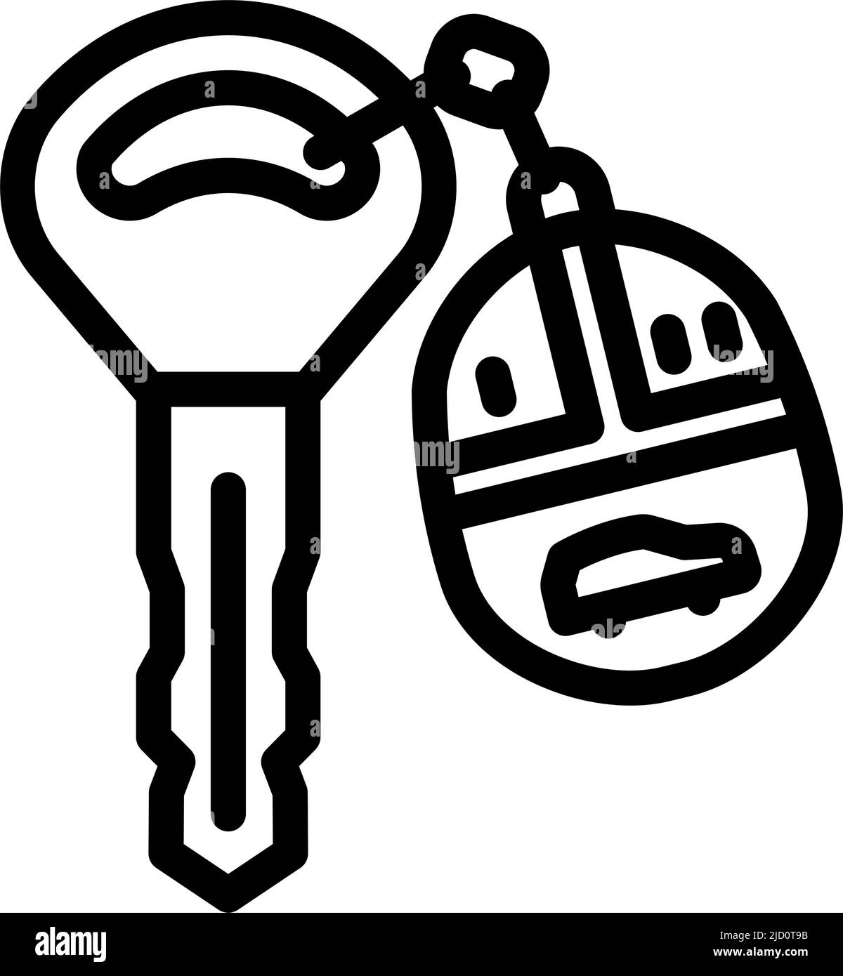 car key with fob line icon vector illustration Stock Vector Image & Art ...