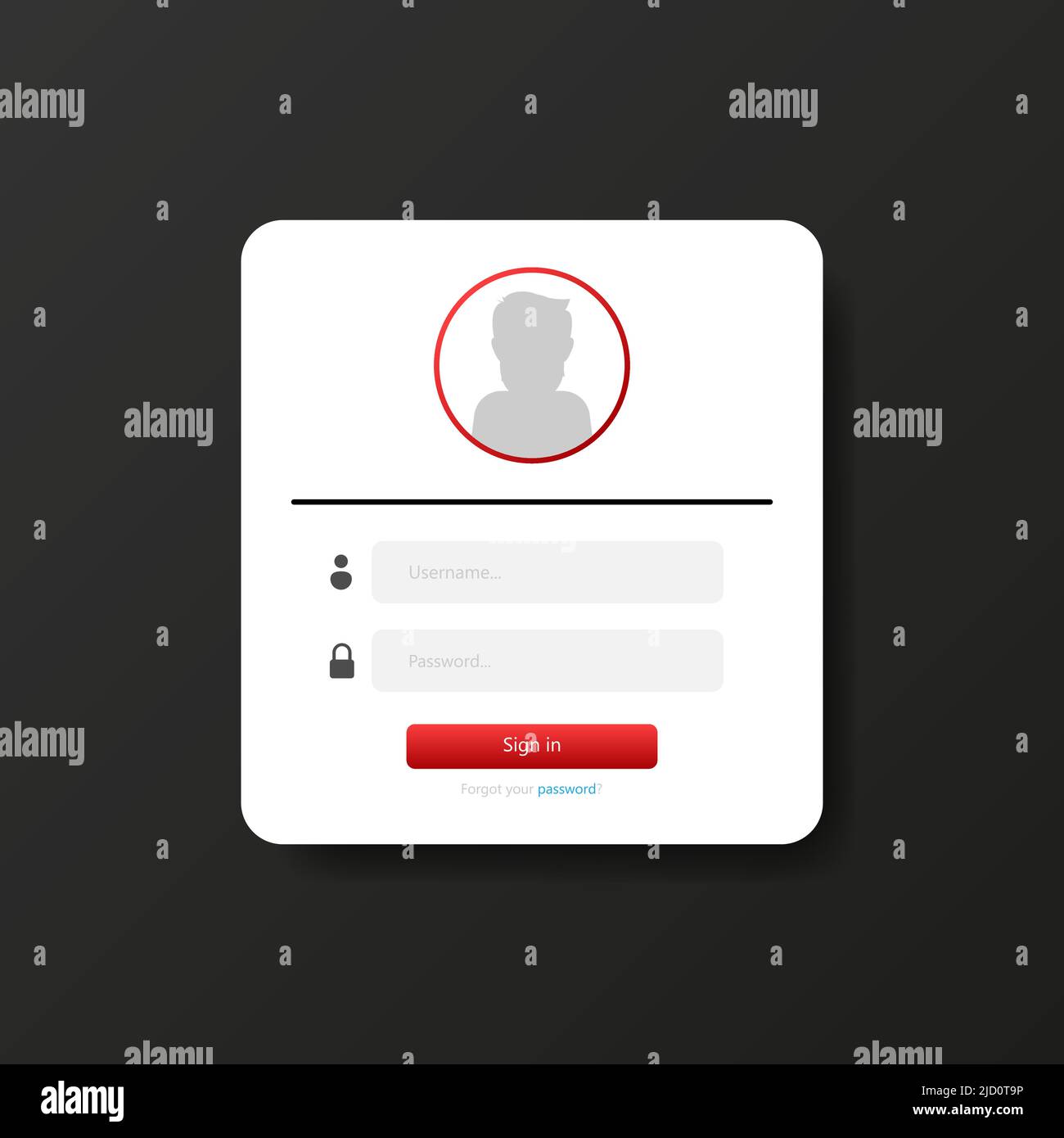 Sign in page in 3d style. Business concept vector background. Alert ...