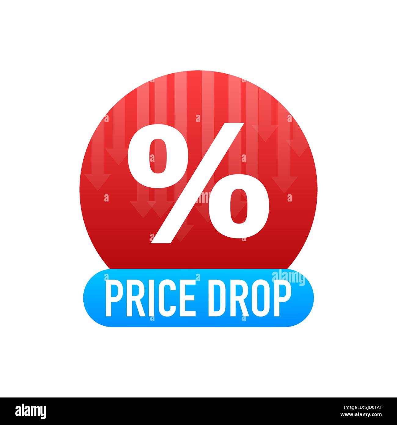 Advertising with red price drop for banner design. Vector background ...