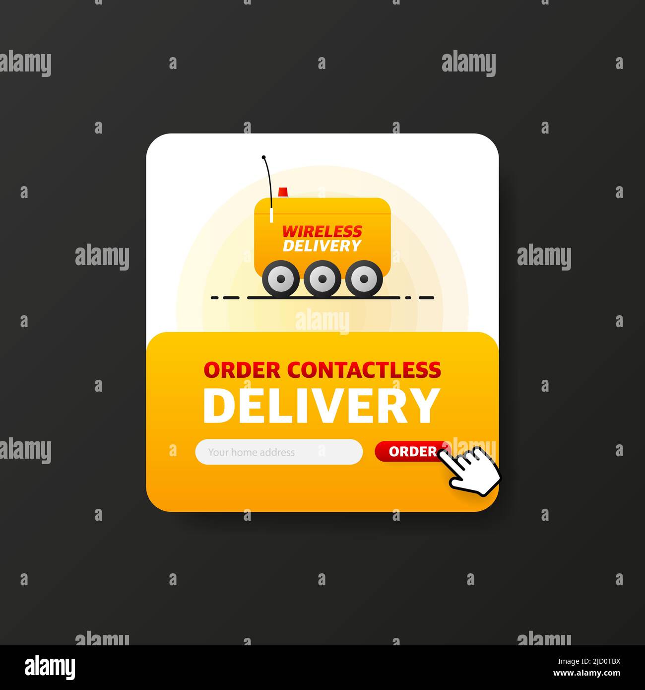 Wireless delivery service badge. Fast time delivery order with car on ...
