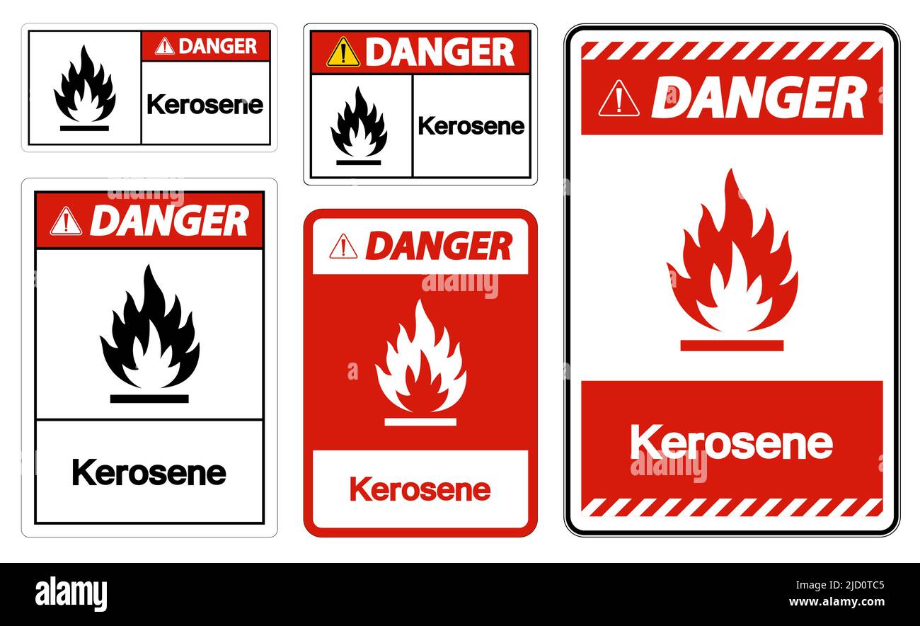 Danger Kerosene Symbol Sign On White Background Stock Vector Image ...