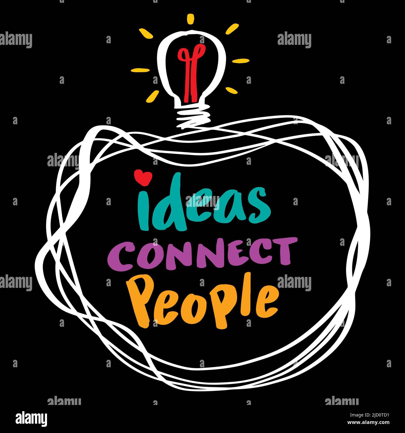 Ideas connect people. Poster quotes Stock Photo - Alamy