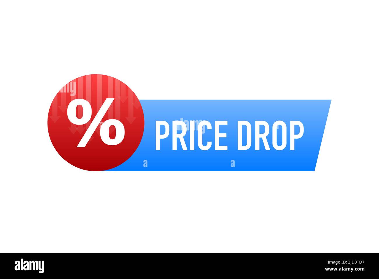 Advertising with red price drop for banner design. Vector background ...