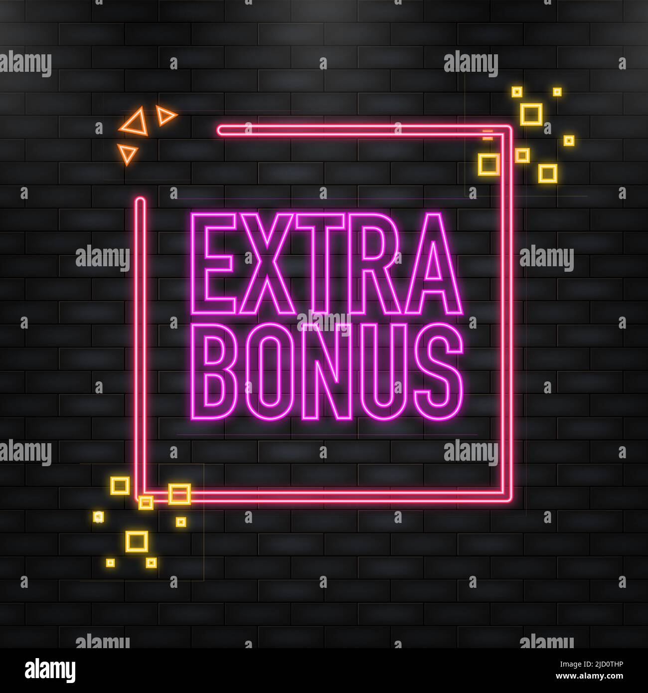 Extra bonus. Realistic banner. Product advertising. Web design. Vector ...