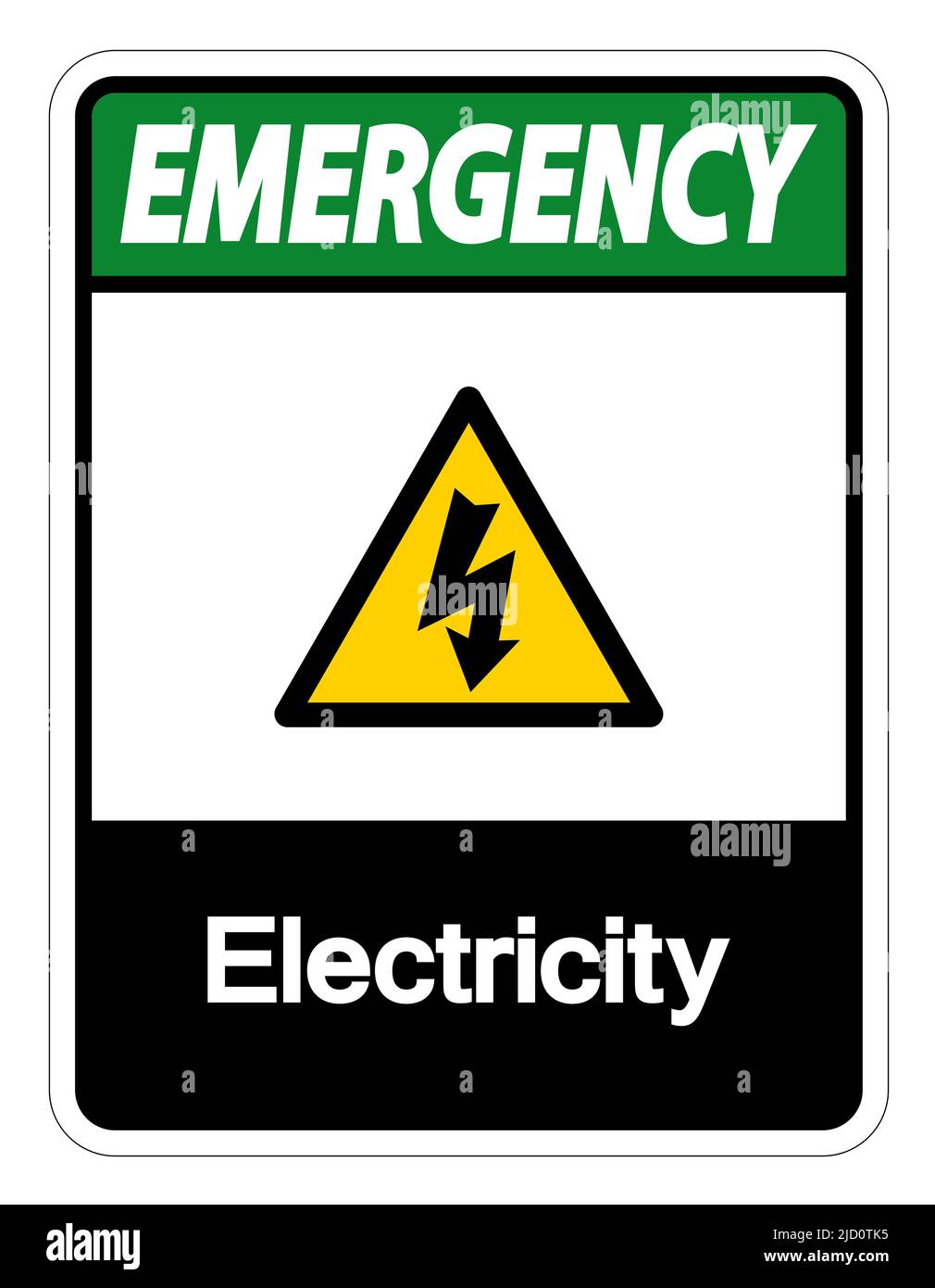 Emergency Electricity Symbol Sign Isolate On White Background,Vector ...