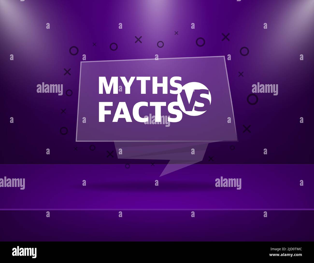 Facts and myths bubble isolated on white background. Symbol, logo ...