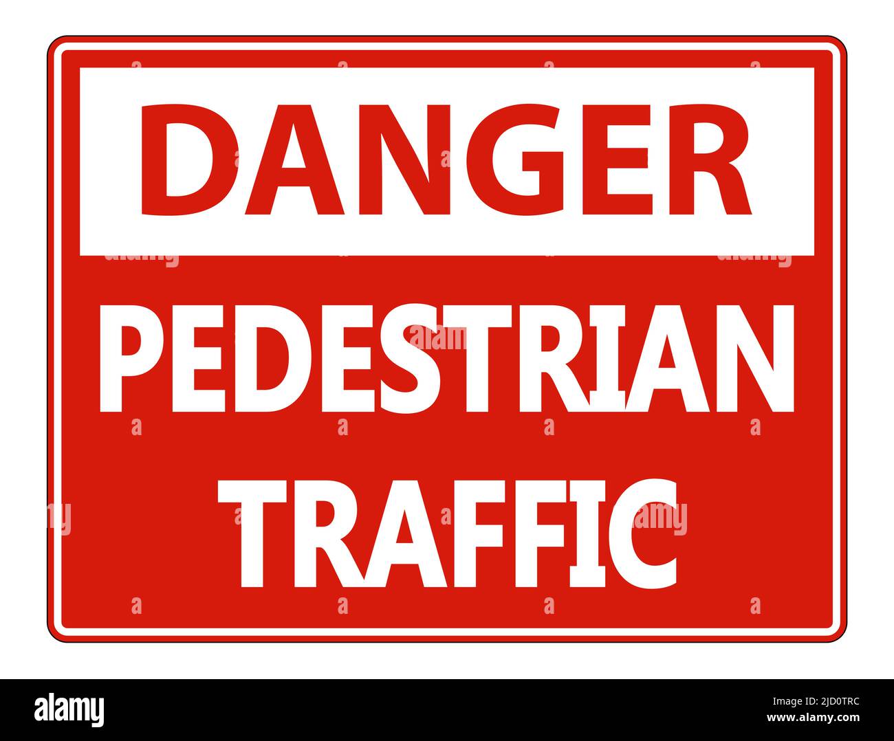 Danger Pedestrian Traffic Sign on white background,vector illustration ...