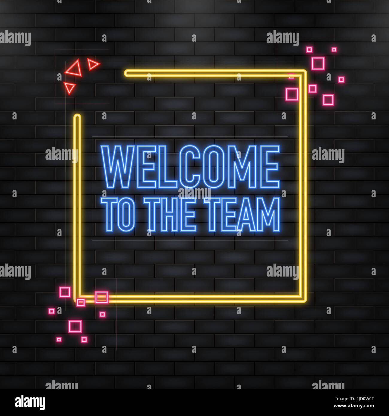 Welcome to the team blue banner in 3D style on white background. Vector ...