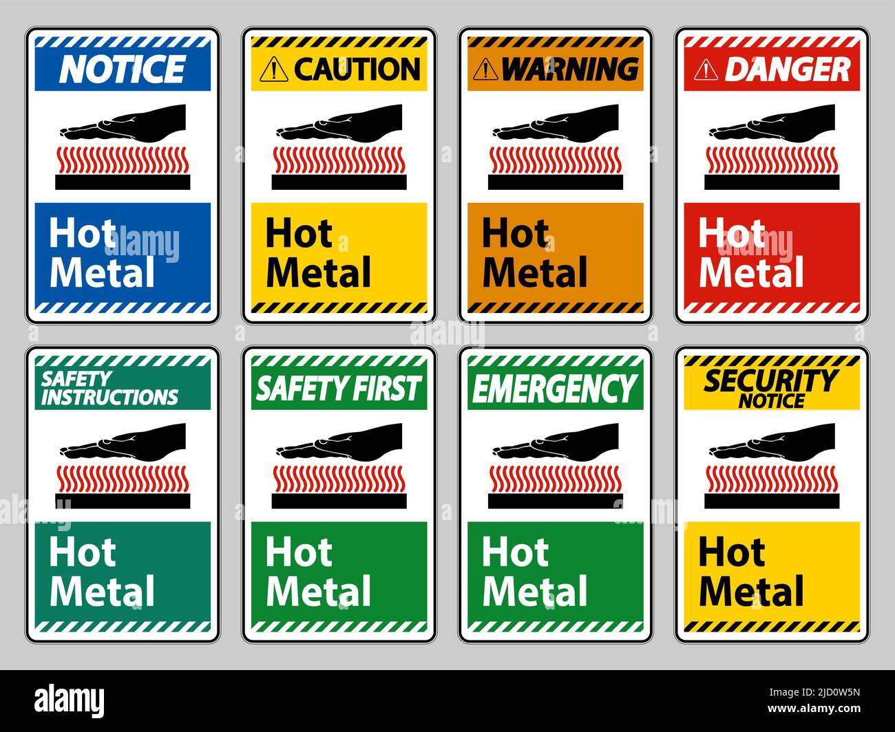 Hot Metal Symbol Sign Isolated On White Background Stock Vector Image ...