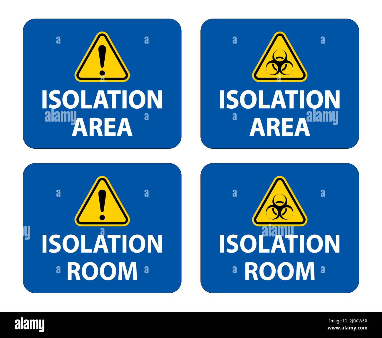 Biohazard isolation area and room sign on white background hi-res stock ...